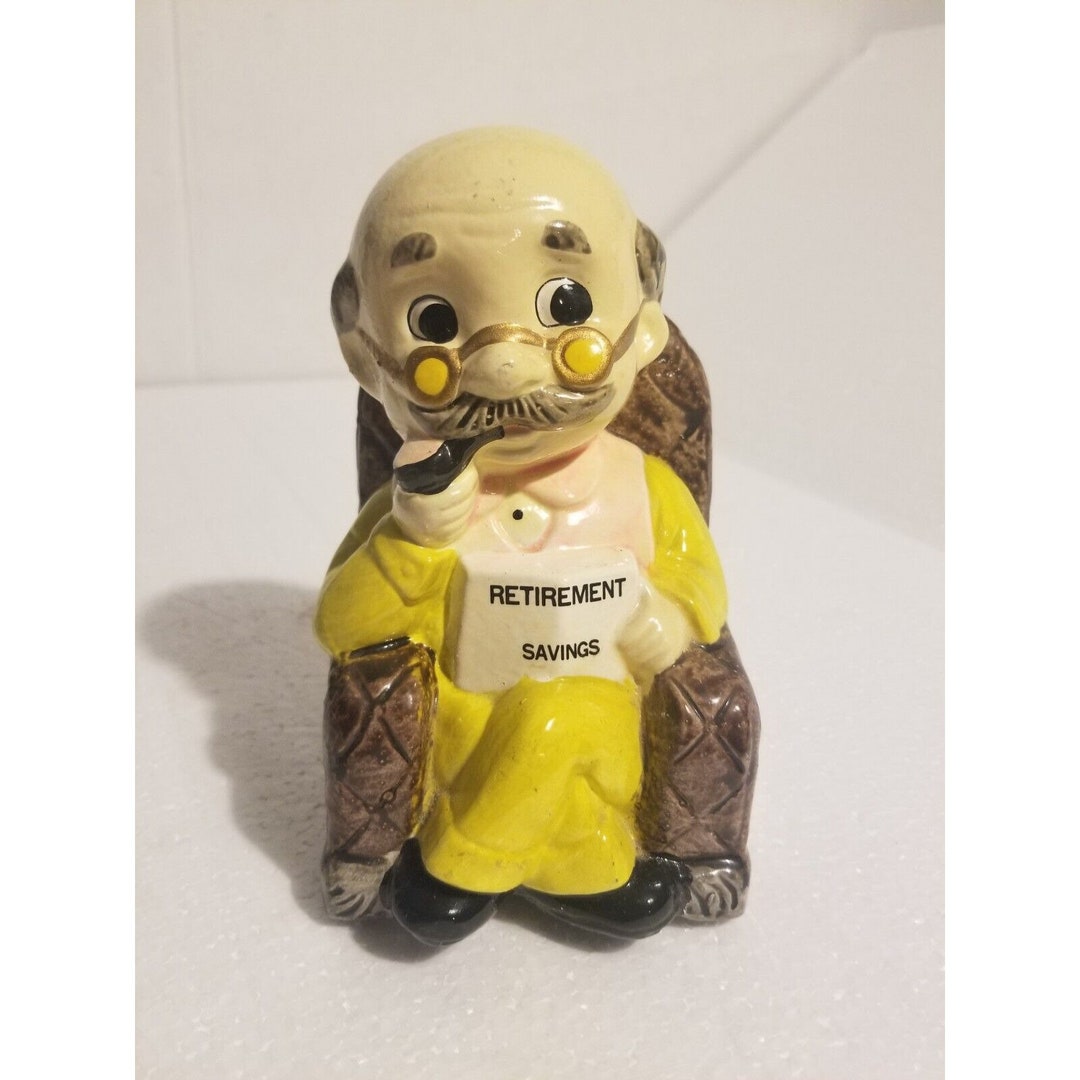 Vintage Grandpa Rocking Chair Retirement Savings Piggy Bank - Etsy