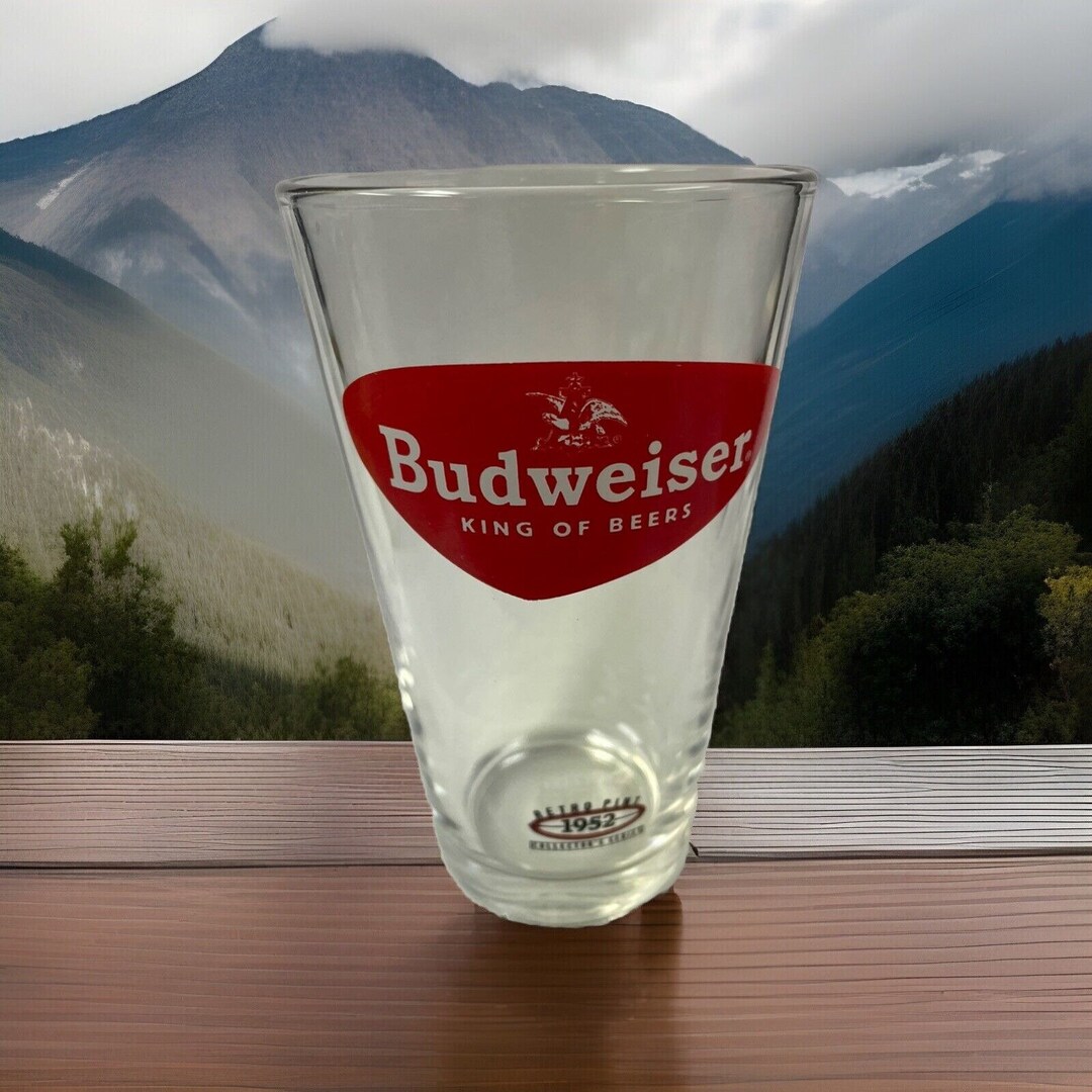 VTG Budweiser Beer Glass Retro Pint 1952 King of Beers Collectible ...