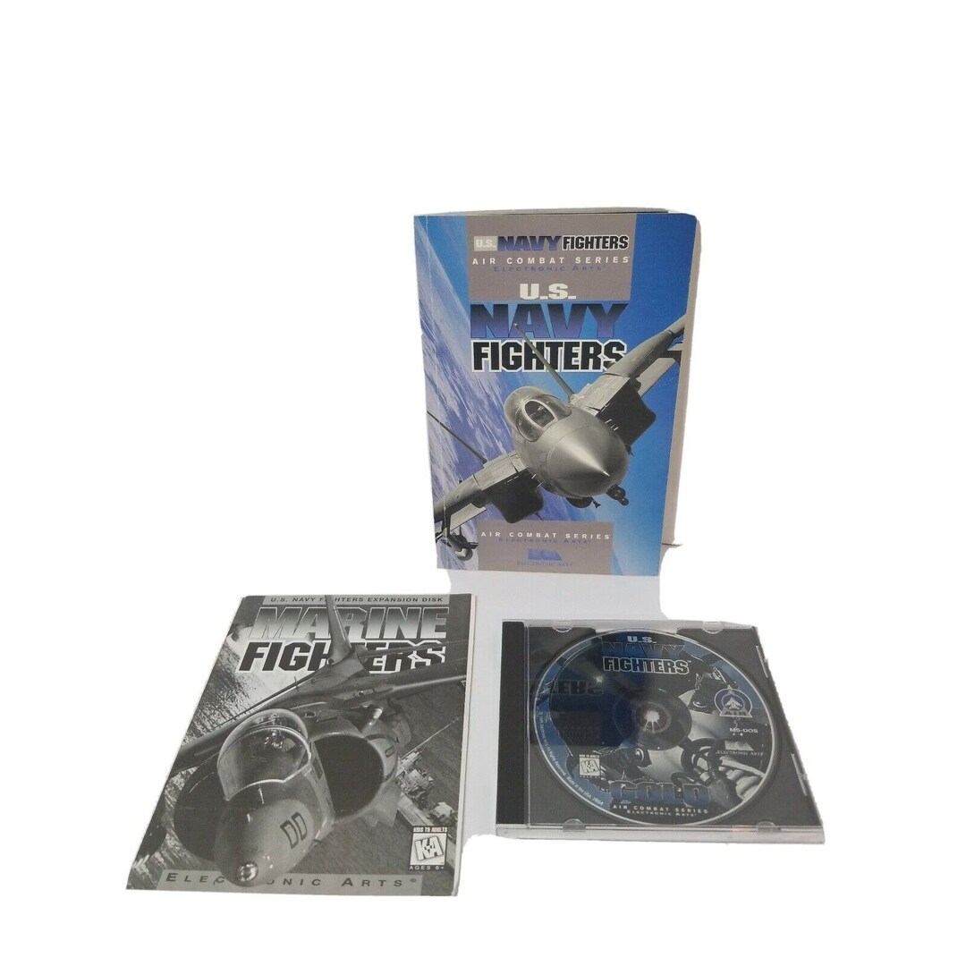 Vintage 1995 Ms DOS CD-ROM U.S. Navy Fighters Gold Air Combat Series Ea ...