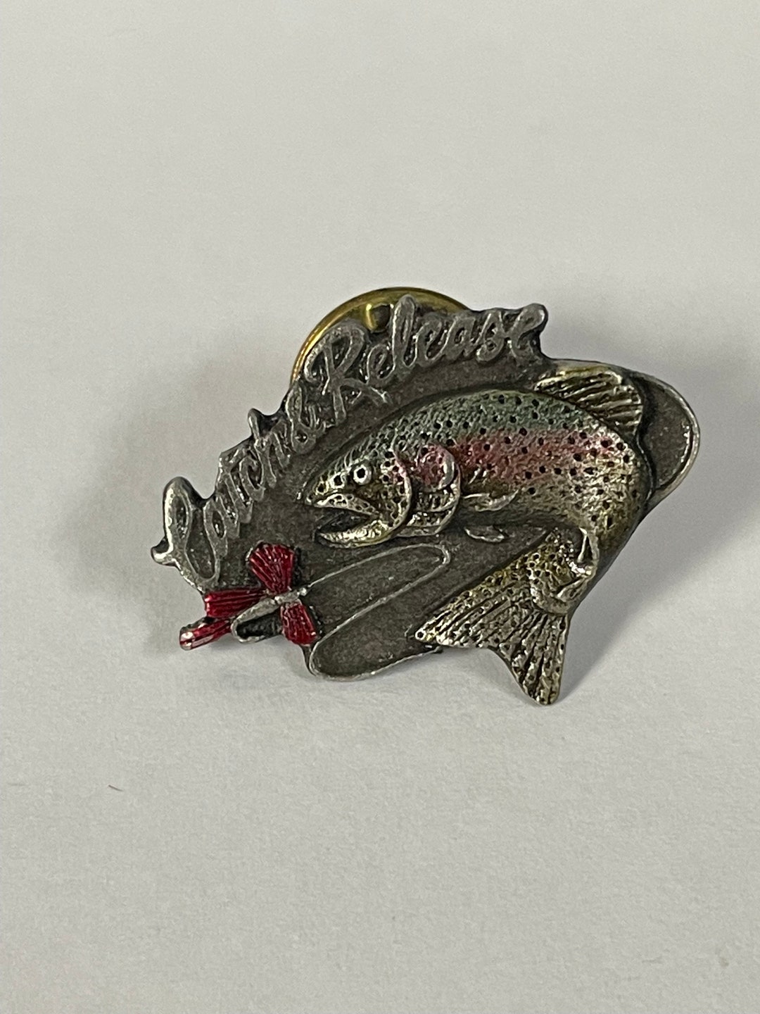 Vintage Fishing Lapel. Catch and Release. Hat/tie Pin. - Etsy