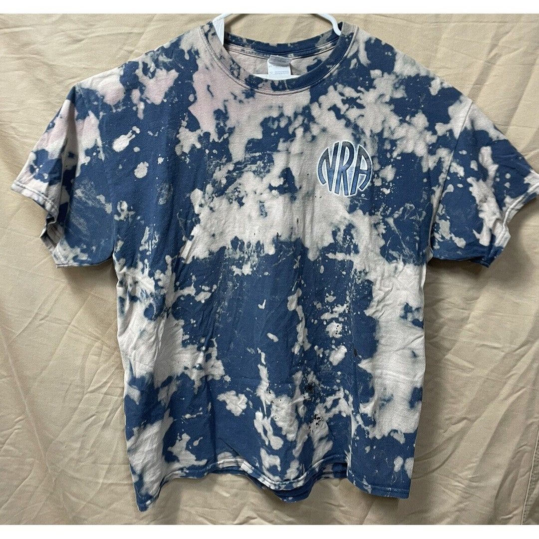 VINTAGE NRA T Shirt. Blue National Rifle Association Graphic Bleached ...