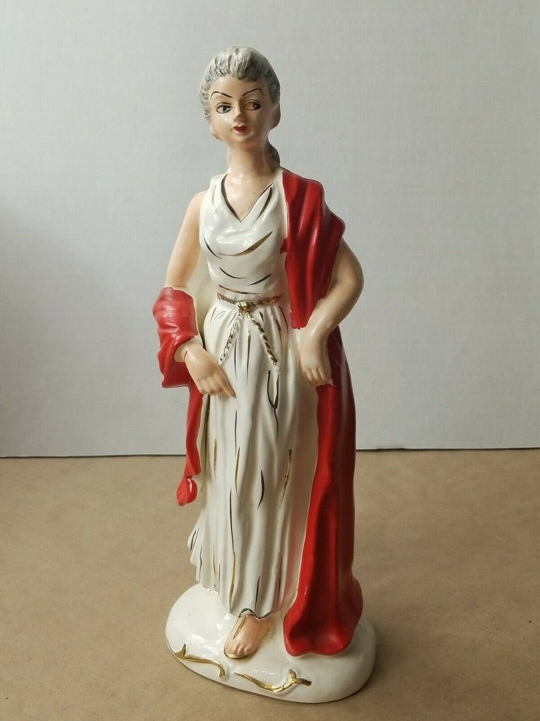 Vintage Large 12 Inch Tall Porcelain Figurine of Women. Made in Japan ...