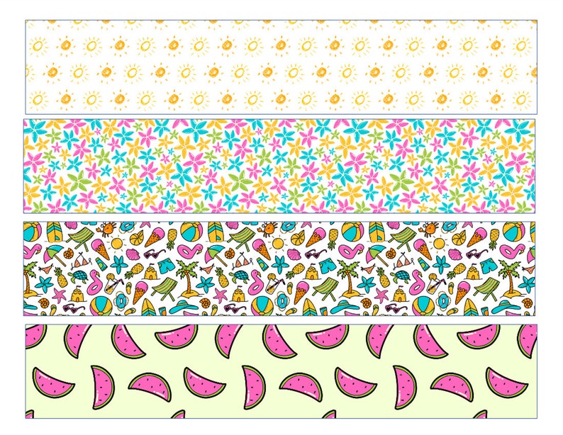 Summertime Bulletin Board Borders - Etsy