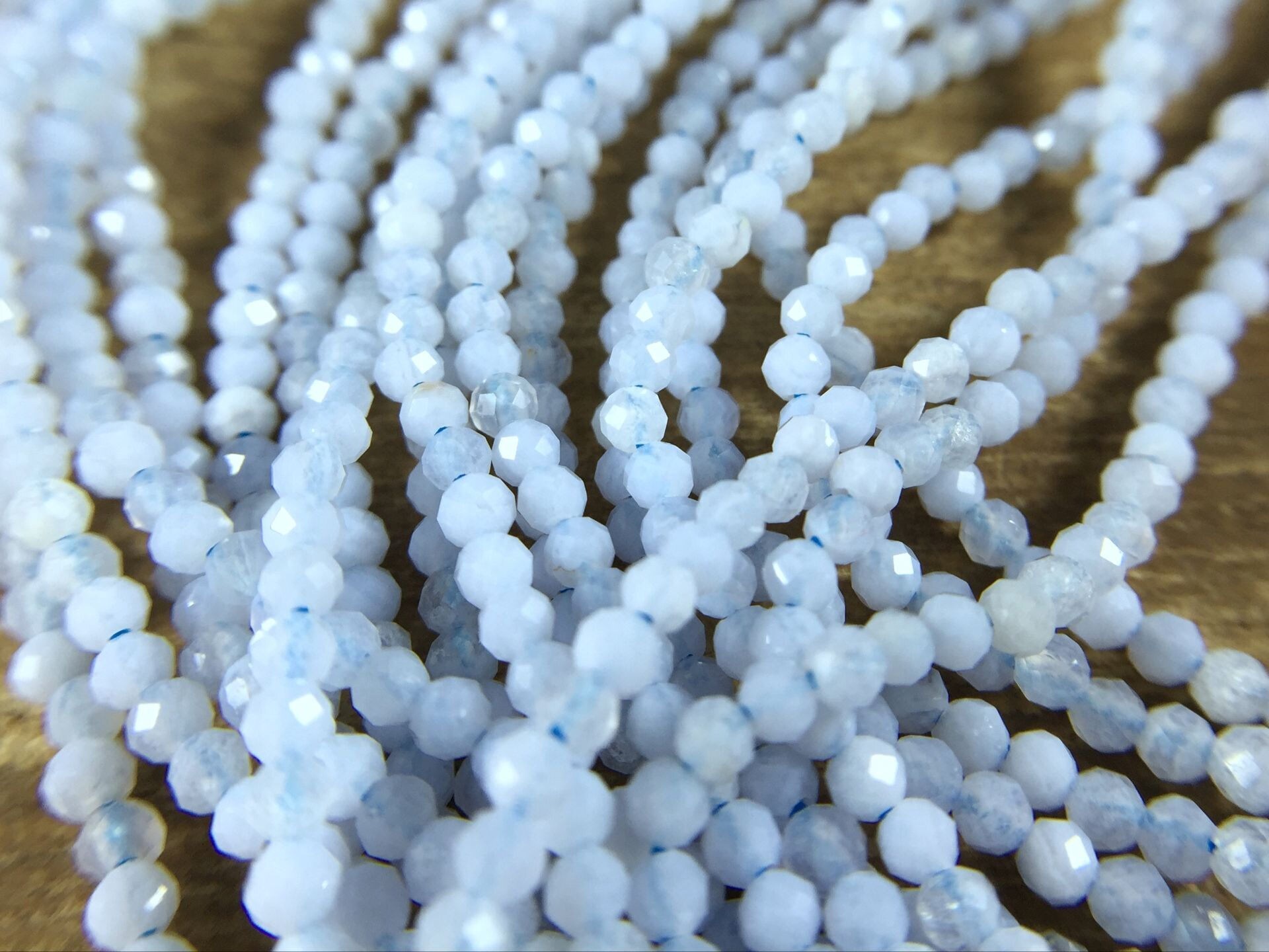 2mm Blue Lace Agate Beads Micro Faceted Round Blue Lace Agate Beads ...
