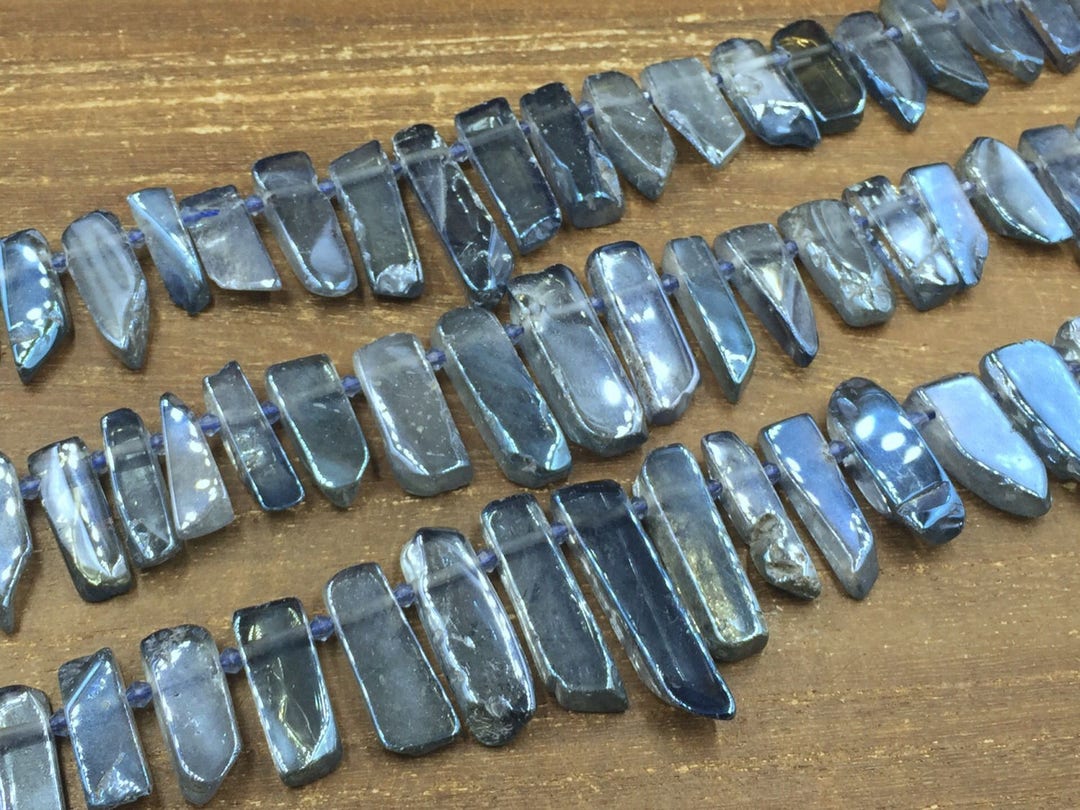 Aura Quartz Crystal Slice Beads Titanium Crystal Slice&slab Beads ...