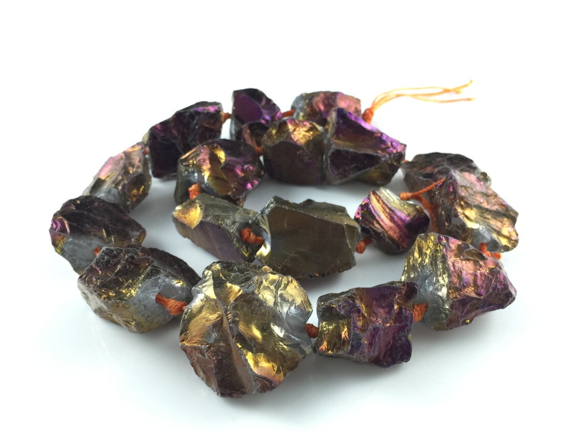 Titanium Purple Quartz Nuggets Crystal Nugget Beads Rough - Etsy