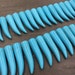 Aqua Turquoise Horn Beads Howlite Tusk Point Turquoise Spike Beads Top ...