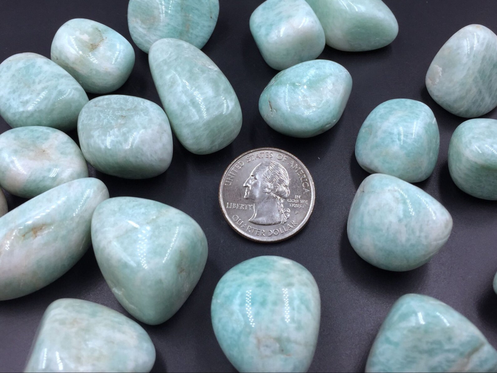 Amazonite Tumbled Stone Green Amazonite Stone Tumblestone Healing ...