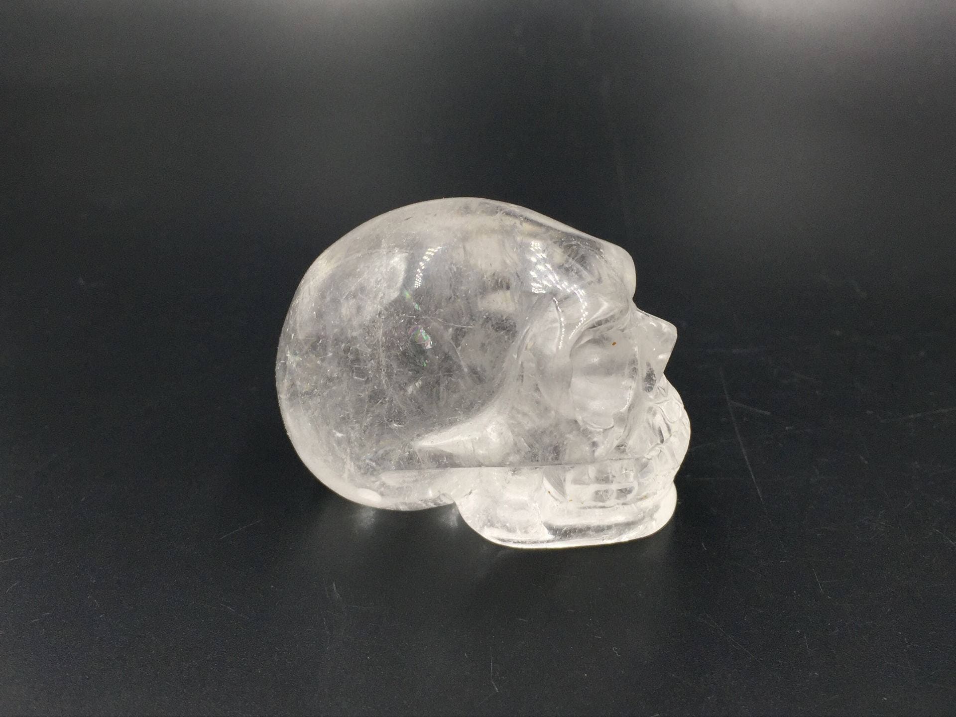 Clear Quartz Crystal Skull Natural Realistic Quartz Skull Gemstone ...