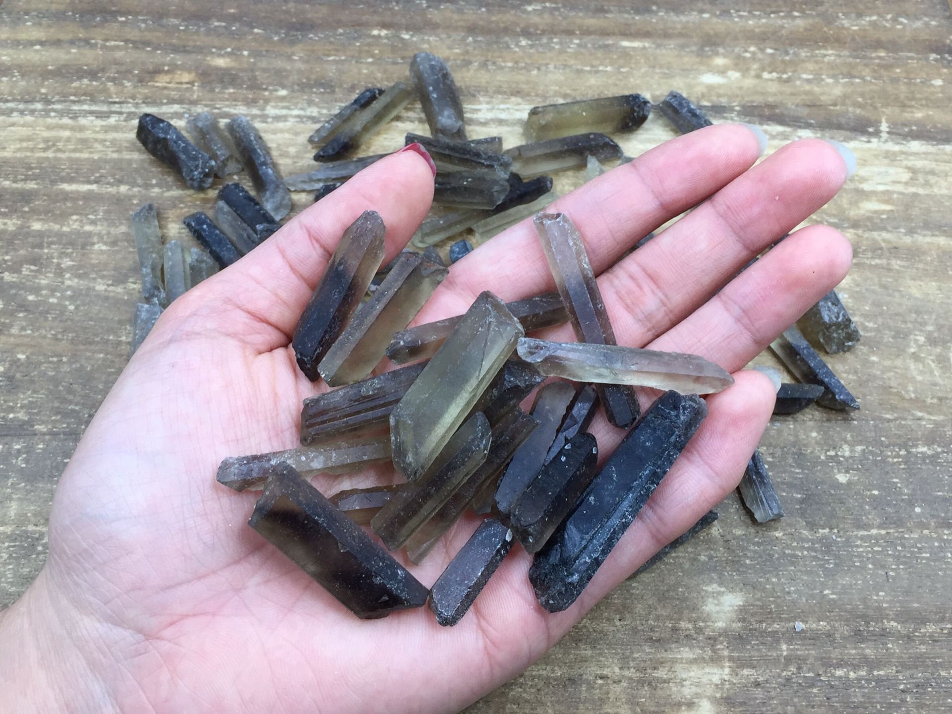 1lb Smoky Quartz Crystal Points Rock Smokey Quartz Sticks No Hole/un ...