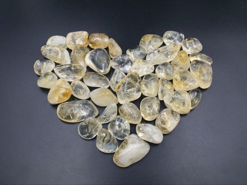 Citrine Quartz Crystal Tumbled Stone Yellow Citrine Tumbled - Etsy
