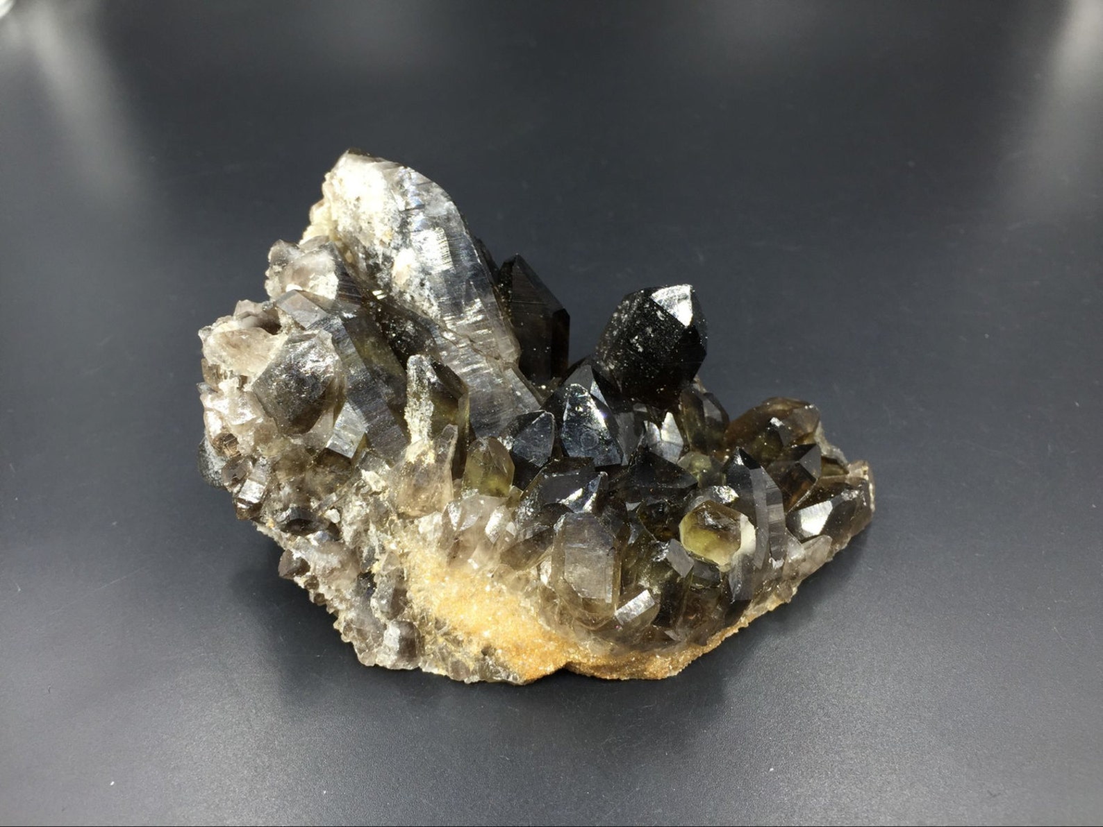 Irradiated Smoky Quartz Cluster Dark Smoky Quartz Crystal - Etsy