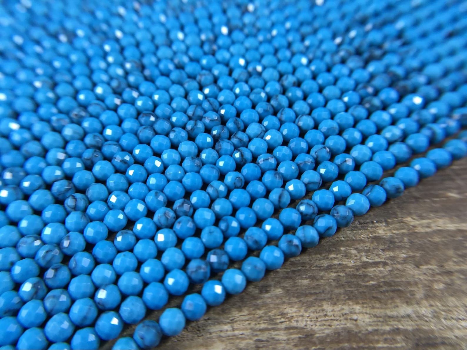 4mm Faceted Turquoise Beads Micro Faceted Round Tiny Small - Etsy