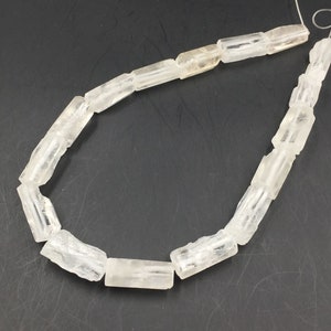 6 Sided Quartz Crystal Cylinder Vertical Through Drilled Natural White ...