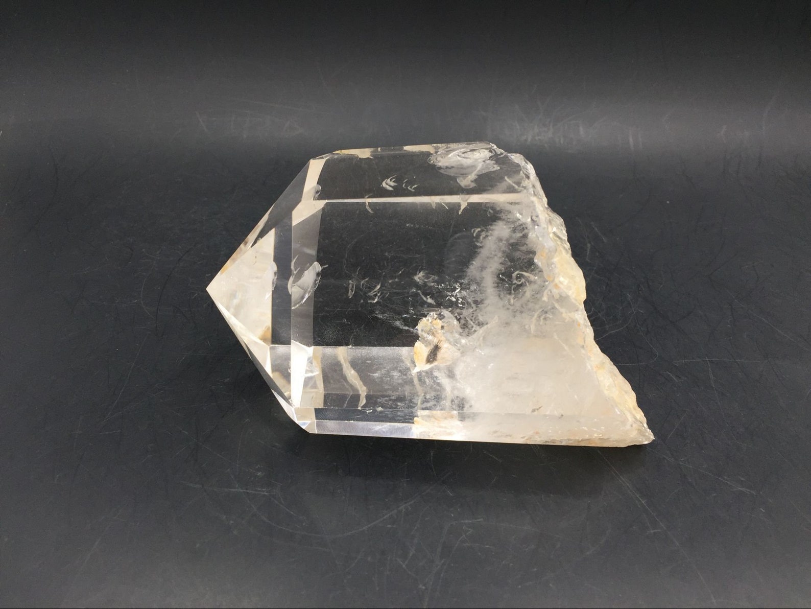 4" Extra Large Clear Quartz Point Clear Rock Rainbow Quartz Crystal ...