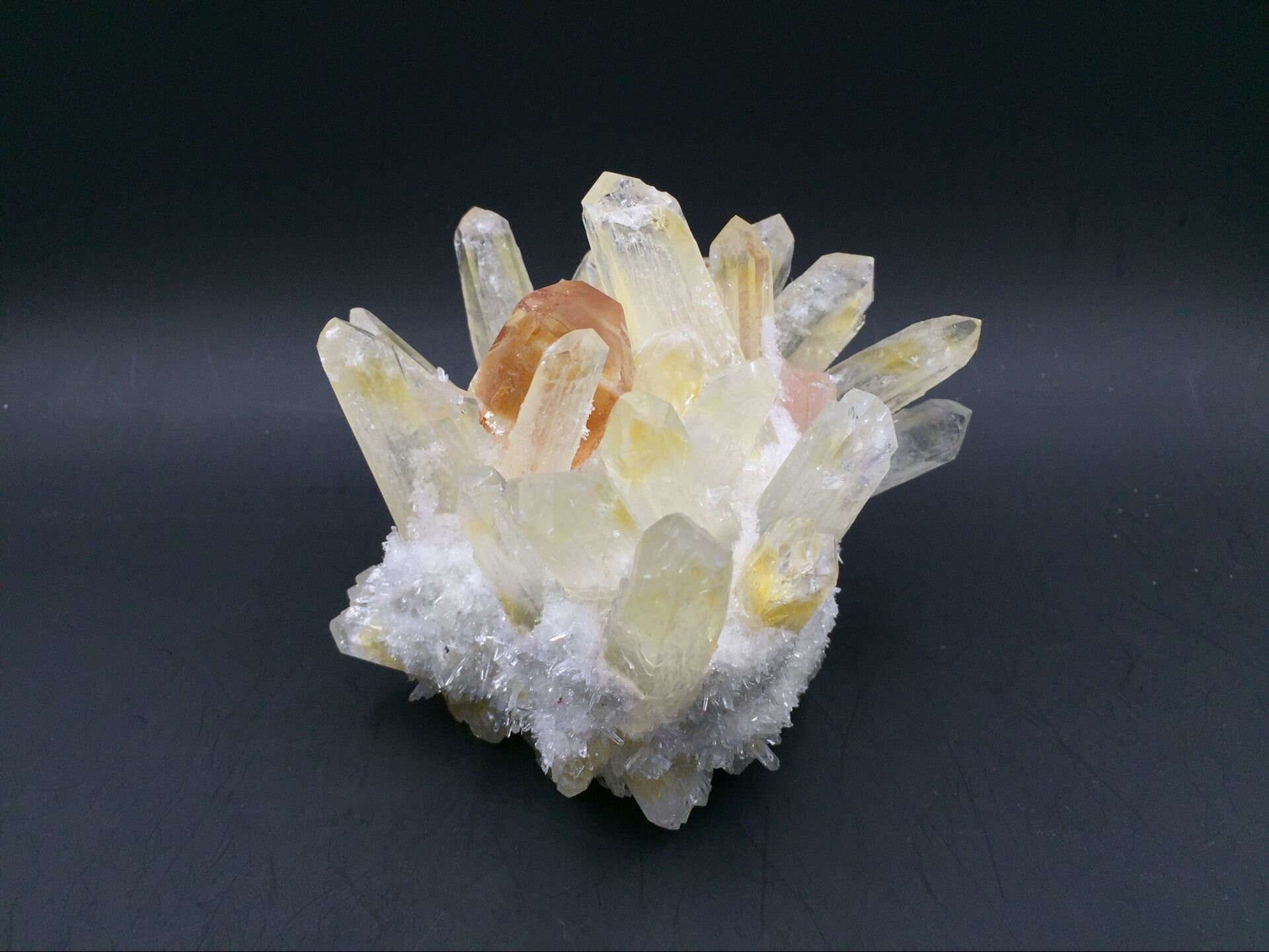 1.75lbs Large Yellow Quartz Cluster with Orange Phantom Quartz | Etsy