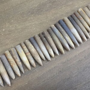 Raw Gemstone Spike Dagger Beads Pendants Charms Graduated Long - Etsy