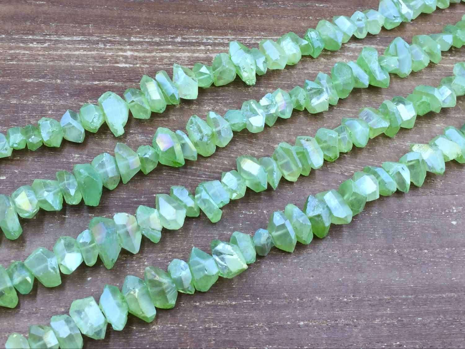 Double Terminated Quartz Points Green Quartz Crystal Points Faceted ...