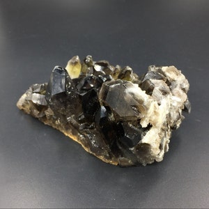 Irradiated Smoky Quartz Cluster Dark Smoky Quartz Crystal Cluster ...