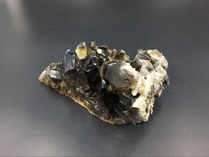 Irradiated Smoky Quartz Cluster Dark Smoky Quartz Crystal - Etsy