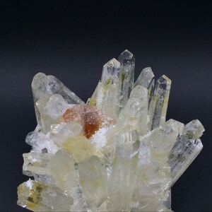 1.25lbs Large Yellow Quartz Cluster With Orange Phantom Quartz Point ...
