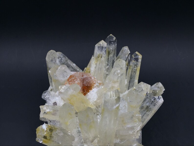 1.25lbs Large Yellow Quartz Cluster With Orange Phantom Quartz - Etsy