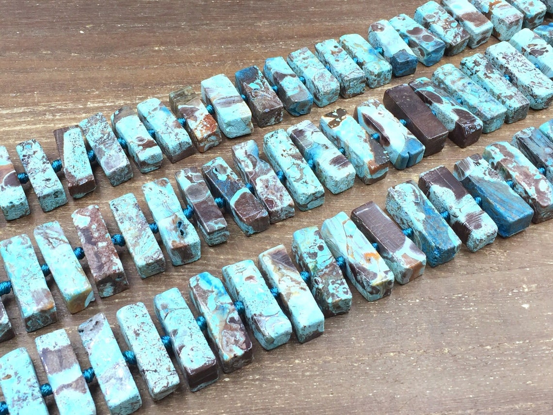 Raw Ocean Jasper Stick Beads Natural Sea Sediment Jasper Slice | Etsy