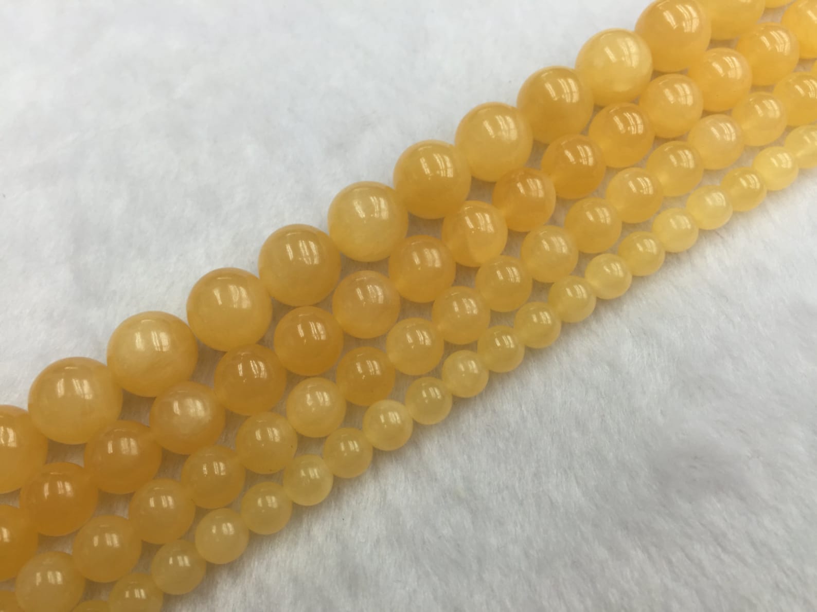 Yellow Jade Beads Natural Topaz Jade Undyed Round Smooth Yellow Topaz ...