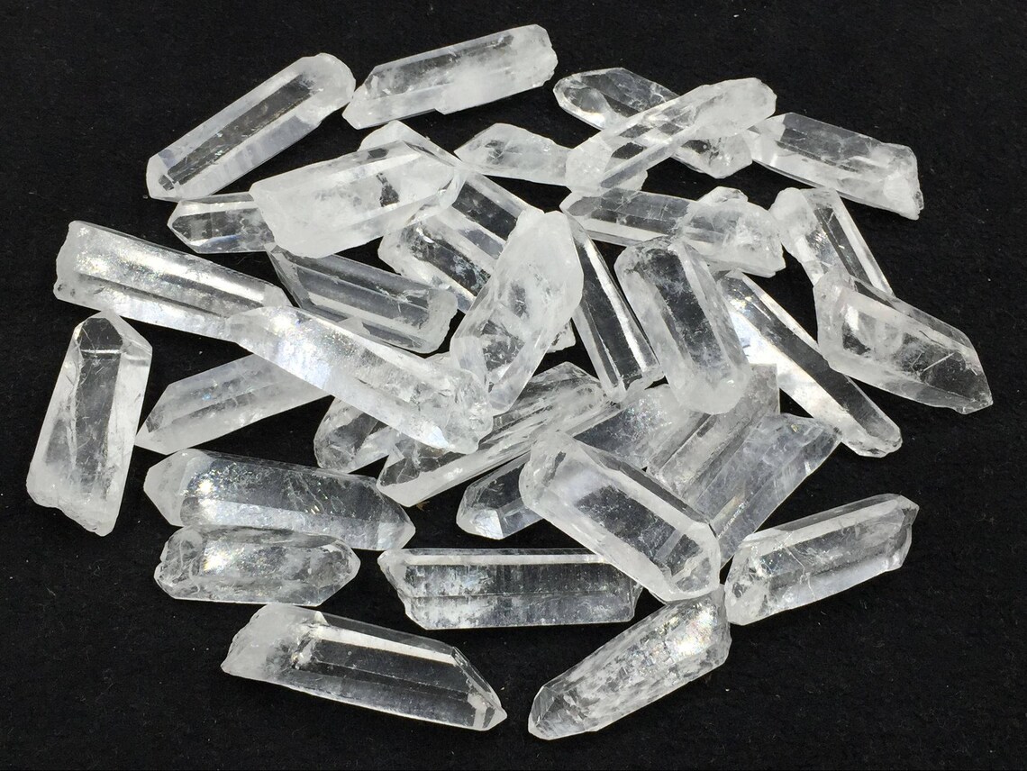 Water Clear Quartz Crystal Points Large Raw Rough Quartz Sticks Loose ...