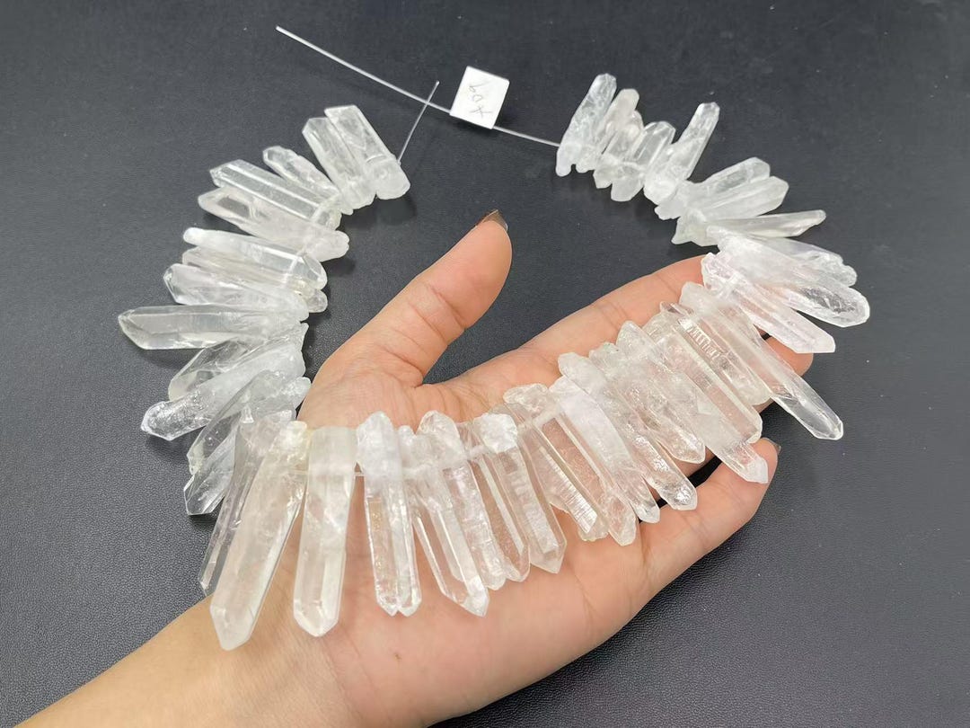 ONLY 1! Extra Long! Raw Quartz Crystal Points Water Clear Crystal Stick ...