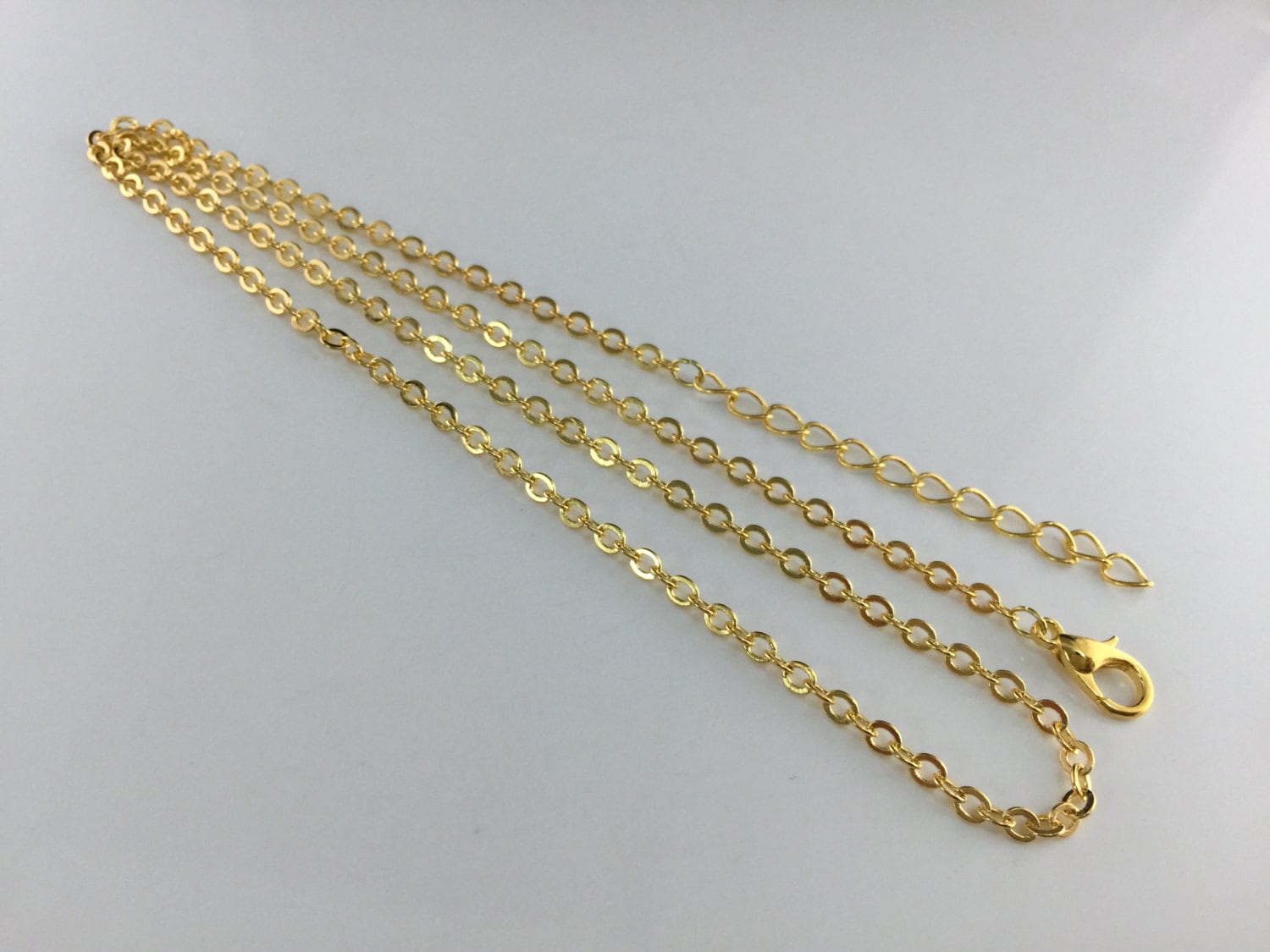 Gold chain necklace chain 2.5mm x 3mm oval links chain whole | Etsy