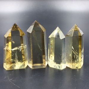 Clear Citrine Quartz Crystal Tower Point Natural Yellow Citrine Crystal ...