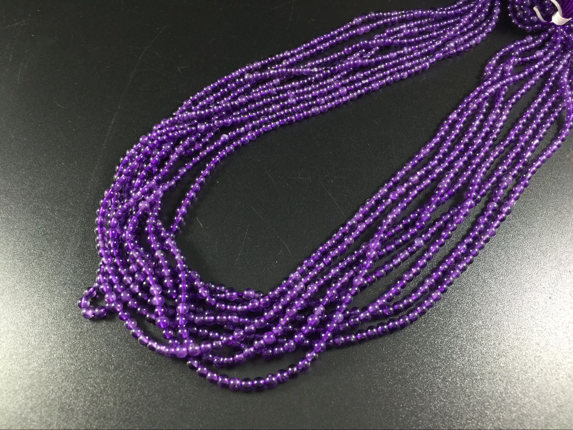 2/3mm Tiny Amethyst Beads Natural Smooth Round Purple Amethyst | Etsy