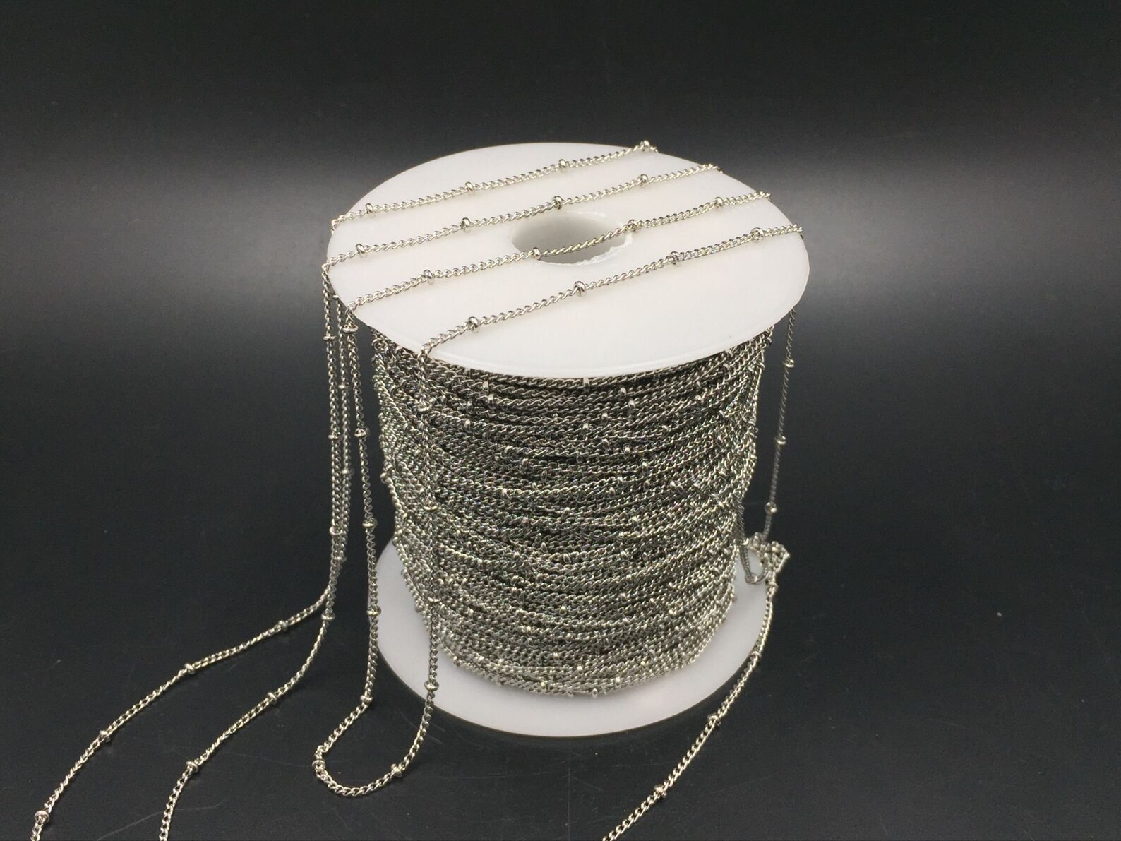 Gold/silver Satellite Chain Dot Chain Satellite Curb Chain | Etsy