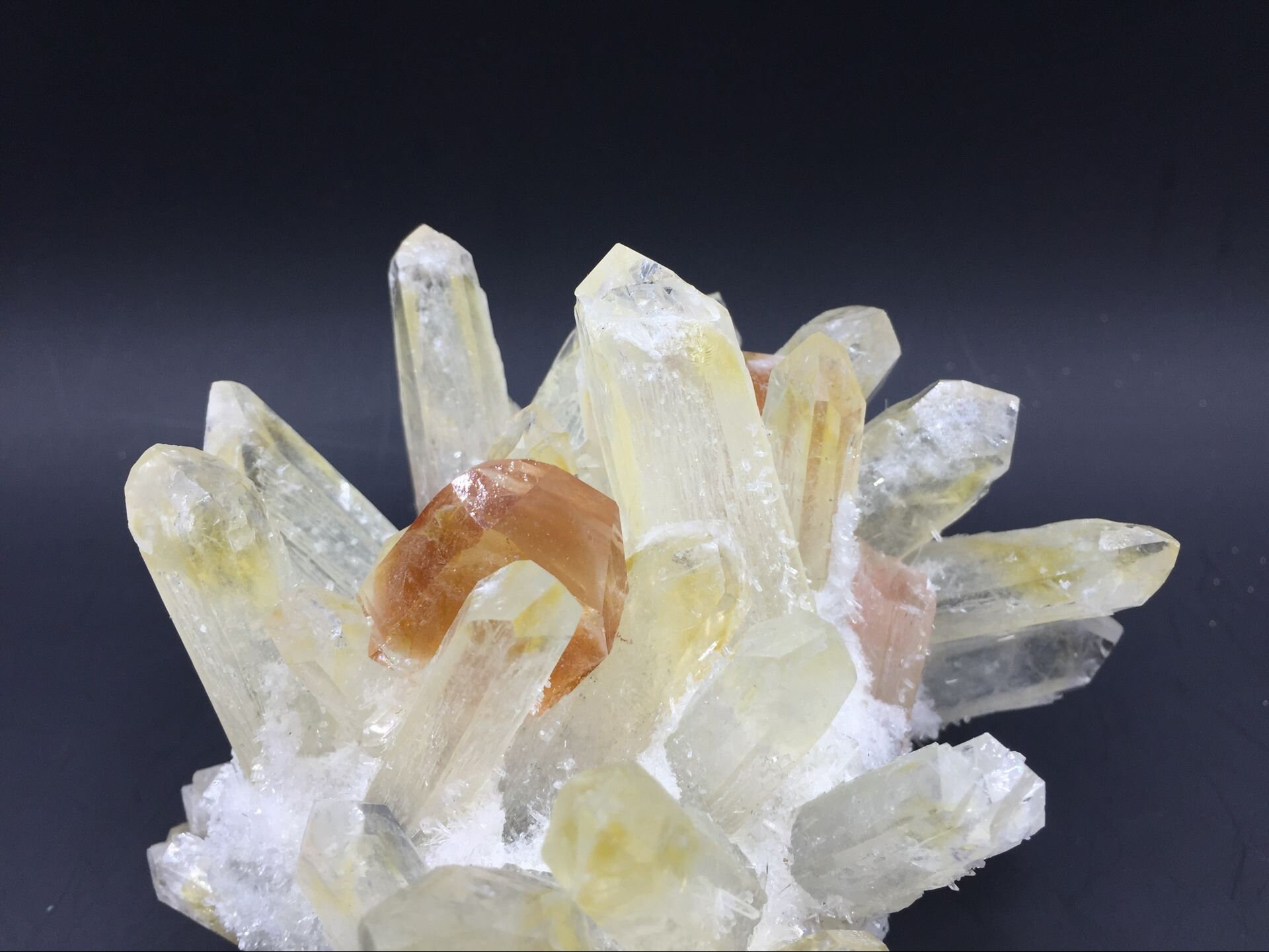 1.75lbs Large Yellow Quartz Cluster with Orange Phantom Quartz | Etsy