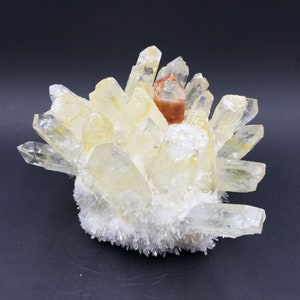 1.9lbs Large Yellow Quartz Cluster With Orange Phantom Quartz Point ...