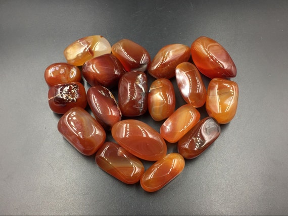 Cornalina roja cayó piedra cornalina pulida piedra caída | Etsy