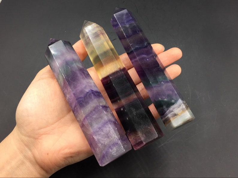 4.755.5 Rainbow Fluorite Point Fluorite Wand | Etsy
