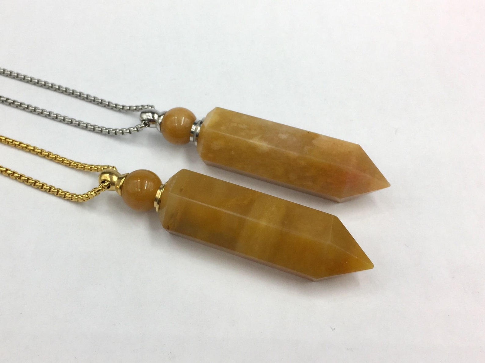 Gemstone Perfume Necklace Pendant Perfume Bottle Gemstone Point ...