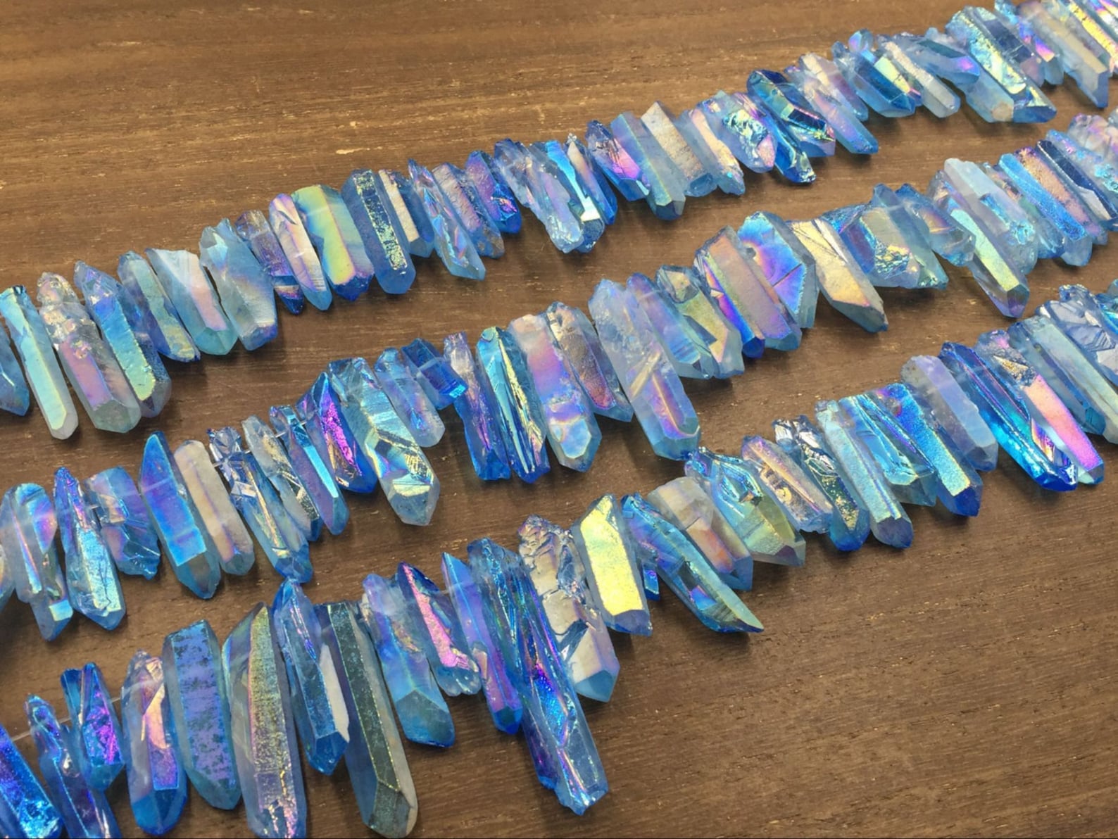 Aura Quartz Points Sky Blue Crystal Points Raw Rough Crystal - Etsy