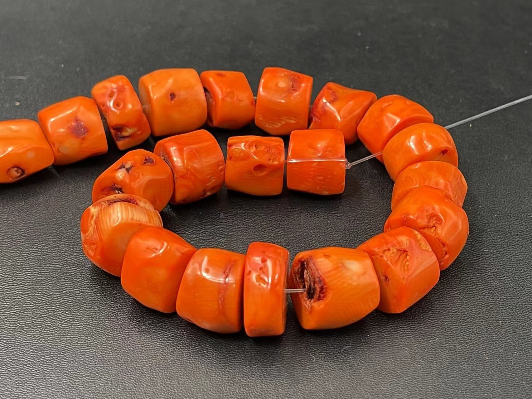 Large Orange Coral Beads Bamboo Coral Beads Coral Neclace Beads Loose ...