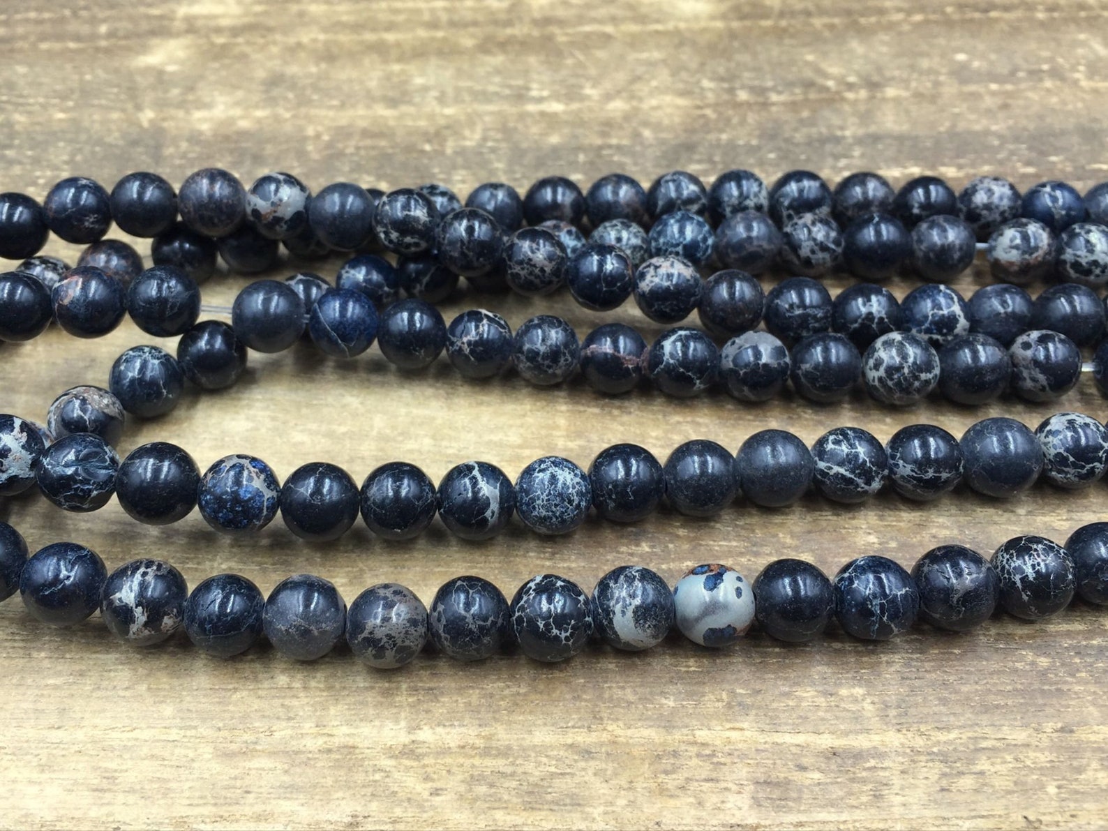Black Jasper Beads Black Imperial Jasper Round Beads Gemstone - Etsy