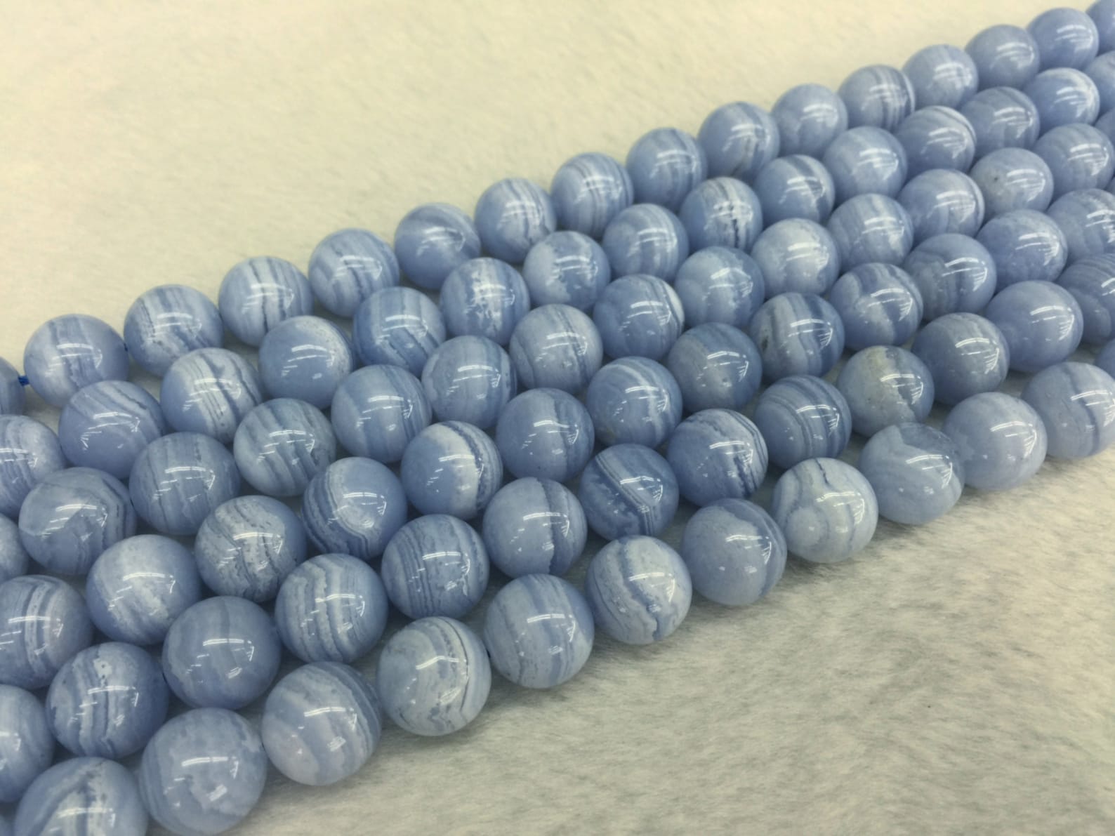 Blue Lace Agate Beads Smooth Round AA Grade High Quality Natural Agate ...