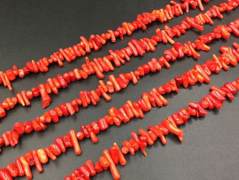 Tiny Coral Bamboo Coral Stick Beads Colored/Dyed Coral Branch | Etsy