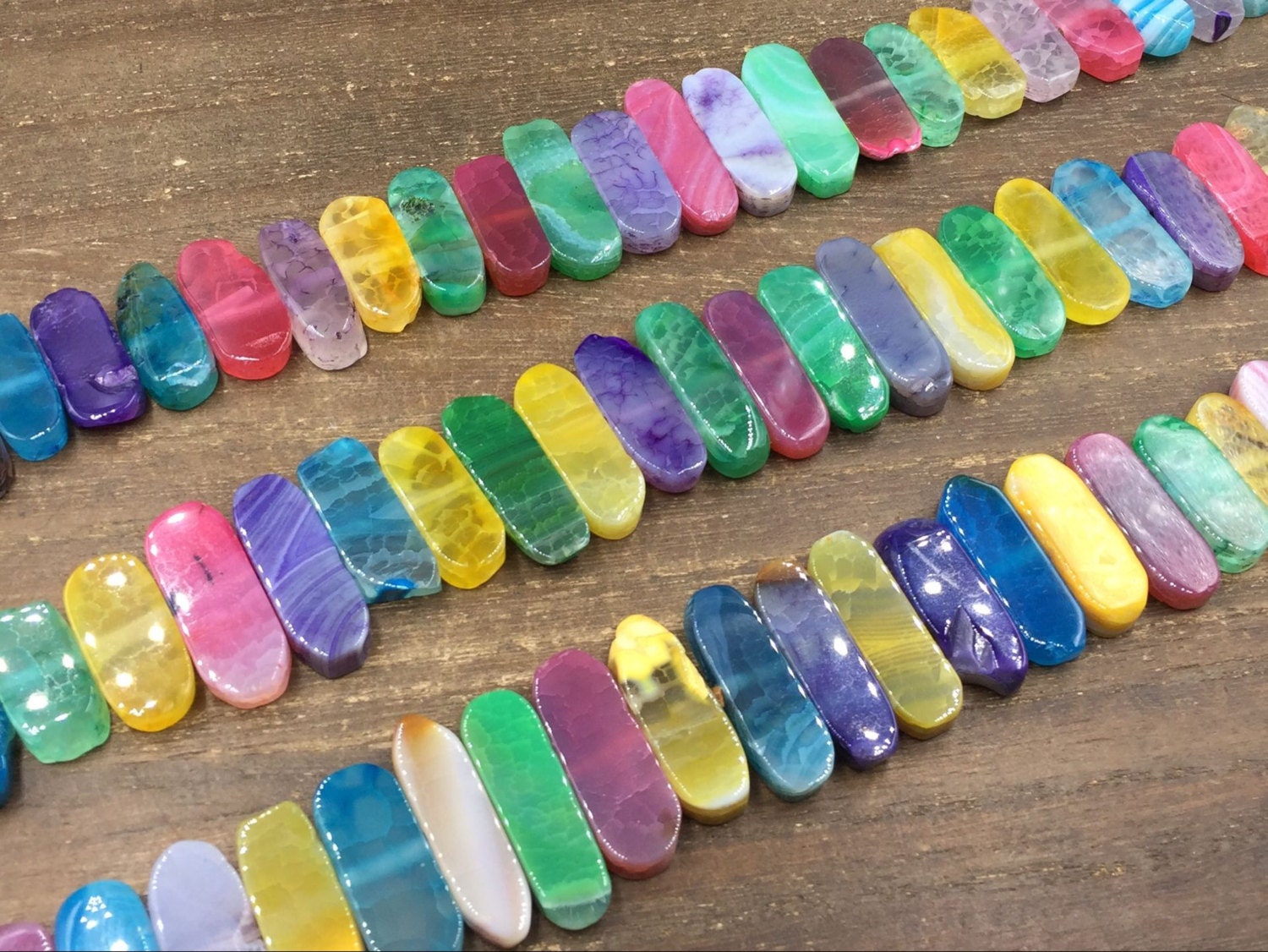 Mezcla de Color ágata rebanada granos Multicolor ágata - Etsy España