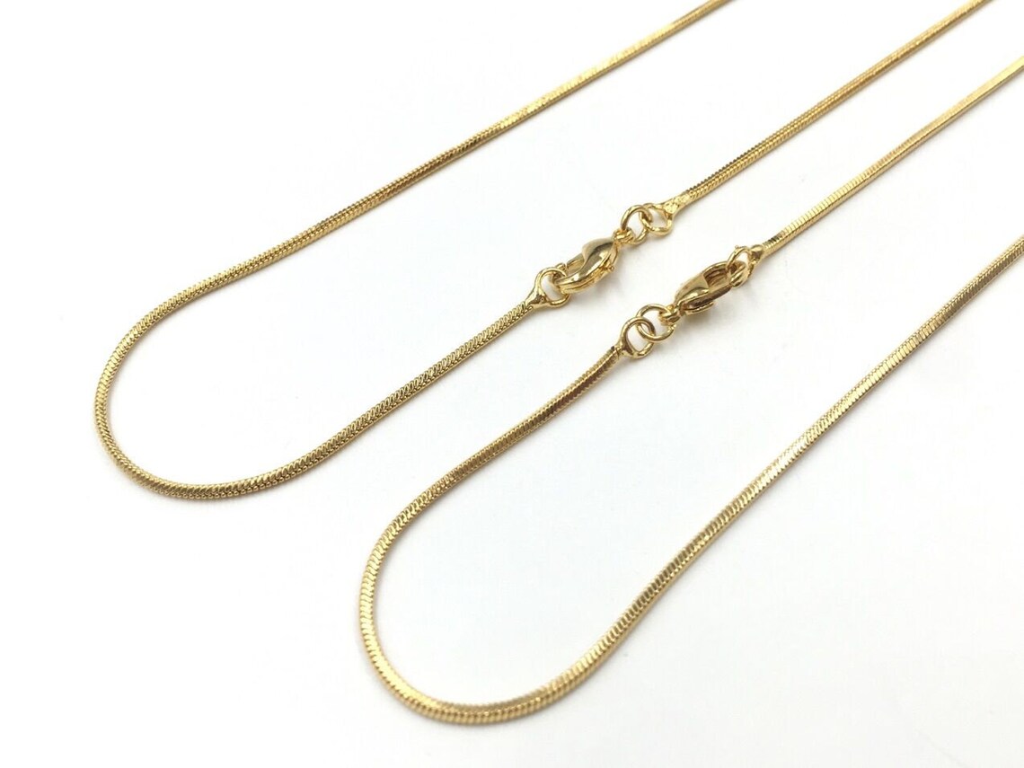 Gold Snake Chain Necklace Chain 1 Mm Square Chain Wholesale - Etsy