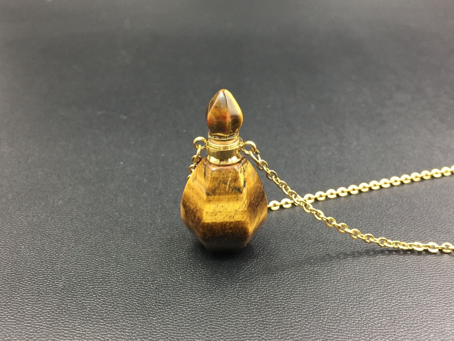 6-sided Crystal Perfume Bottle Necklace Perfume Necklace | Etsy