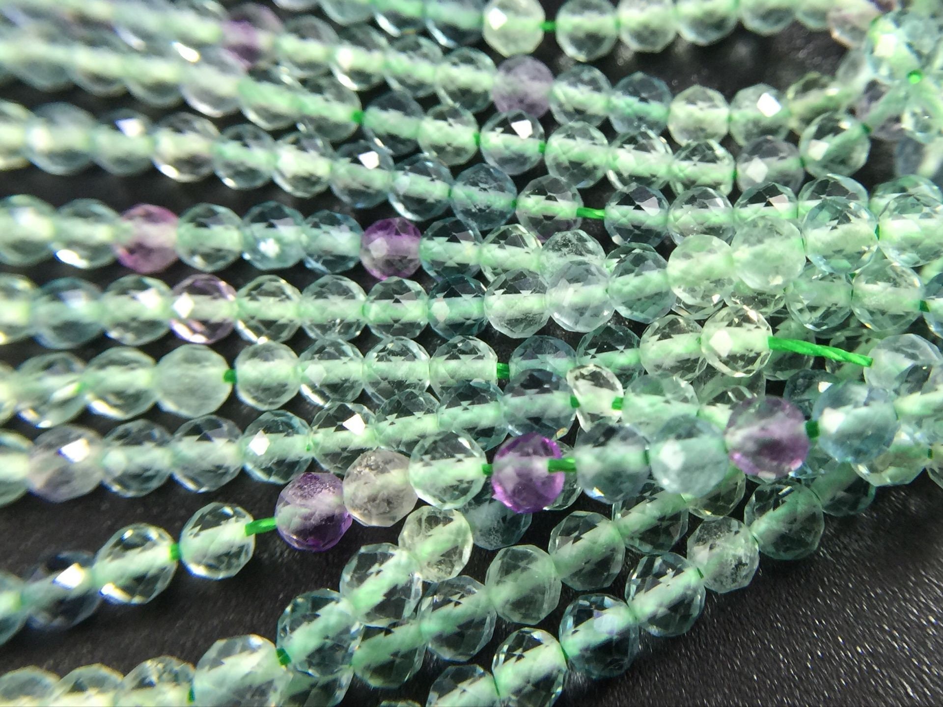 3mm Faceted Fluorite Beads Micro Faceted Round Fluorite Quartz | Etsy