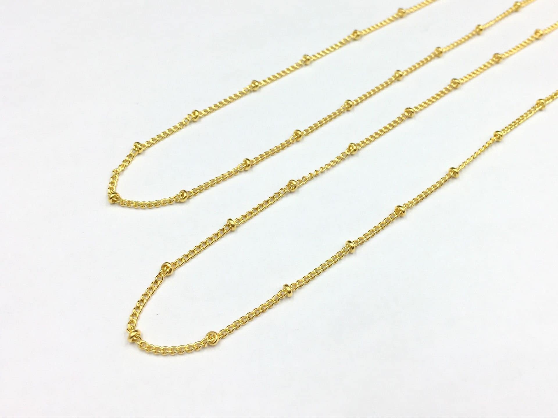 Gold/silver Satellite Chain Dot Chain Satellite Curb Chain Jewelry ...