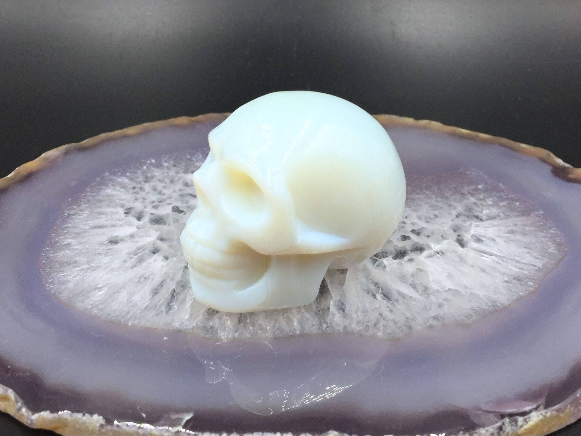 Natural Gemstone Opalite Skull Realistic Carving Crystal Skull | Etsy